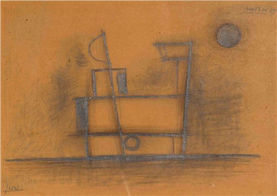 Avraham Naton | Avraham Naton (1906-1959) – Two Works (1957) | MutualArt