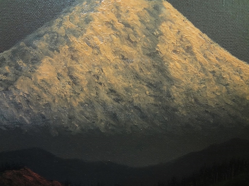 Eliza Rosanna Barchus | Eliza Barchus (1857-1959) Oil Painting Mt. Hood ...
