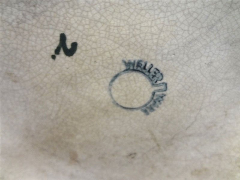 Weller Pottery | Weller Pottery Oversize Jardiniere Apple Tree Black ...