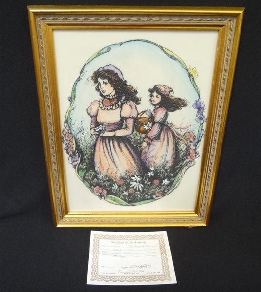 Mary Vickers | Mary Vickers Hand Colored Etching Framed: Measures 14.25 ...