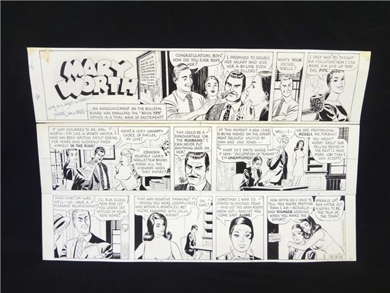 Allen Saunders | Mary Worth Comic Strip Original Art Signed Allen ...