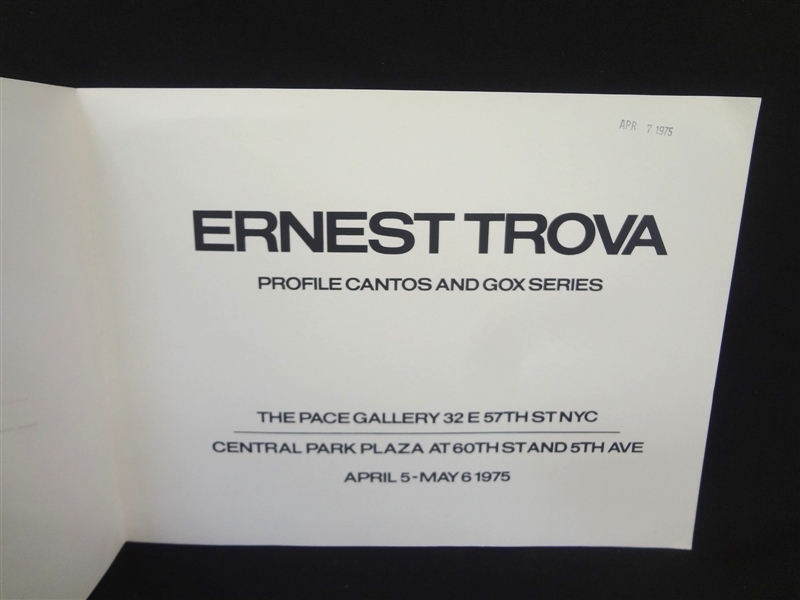 Ernest Trova | 1975 Ernest Trova NYC Gallery Announcement Litho: From ...