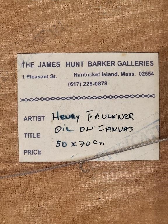 Henry Lawrence Faulkner | Original in Manner of Henry Faulkner Canvas ...