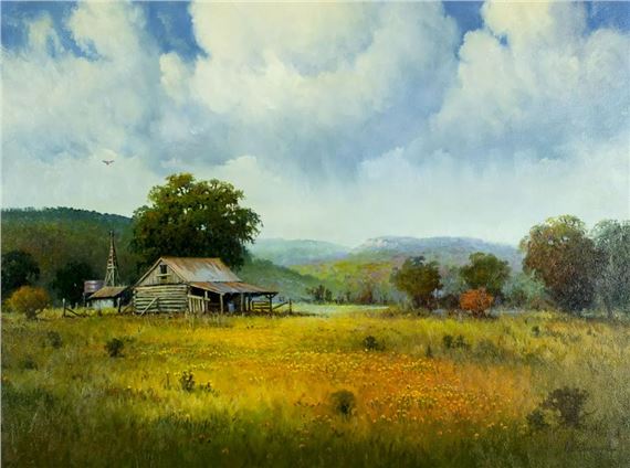 Cal Gaspard | Landscape with Yellow Flowers | MutualArt