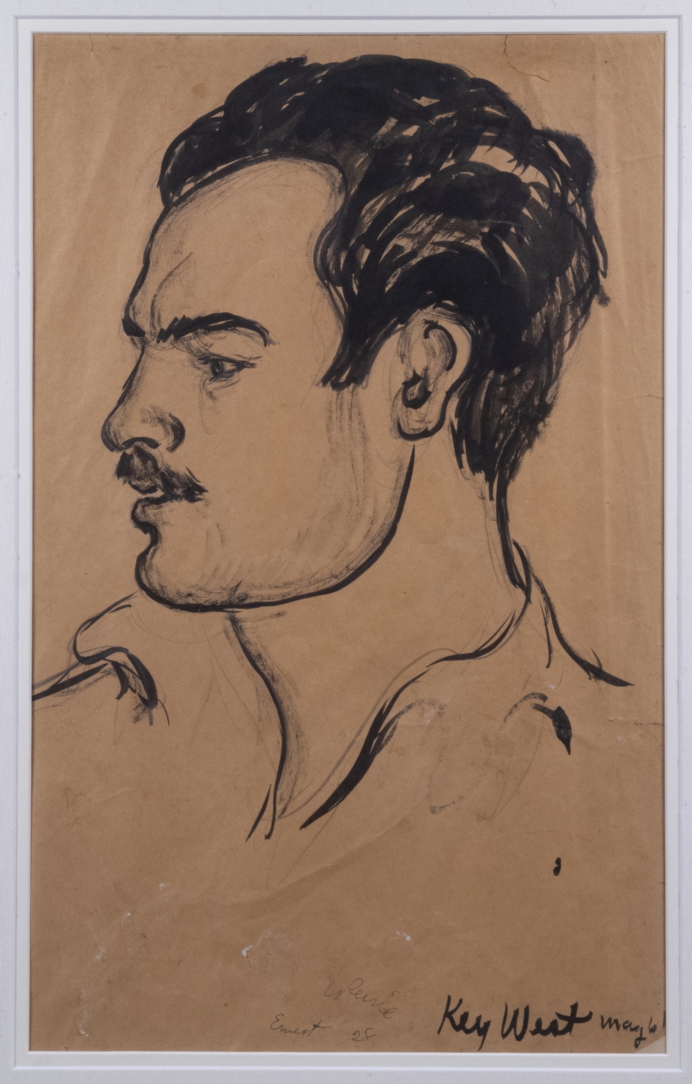 Ernest Hemingway | Profile Bust Portrait of Ernest Hemingway | MutualArt