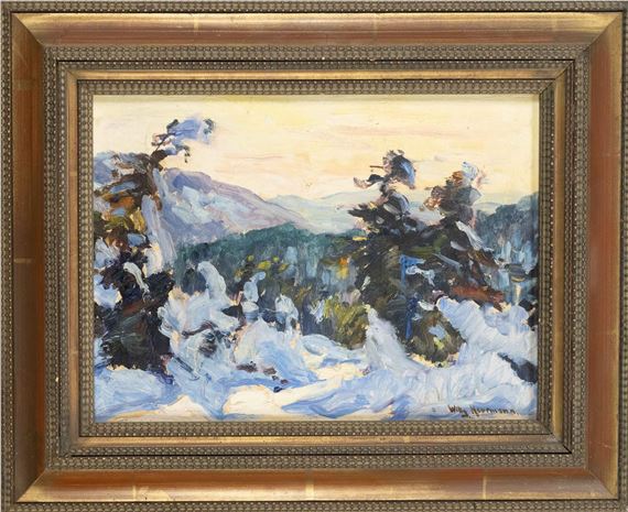 Willy Herrmann | Impressionistic low mountain landscape with snow in ...