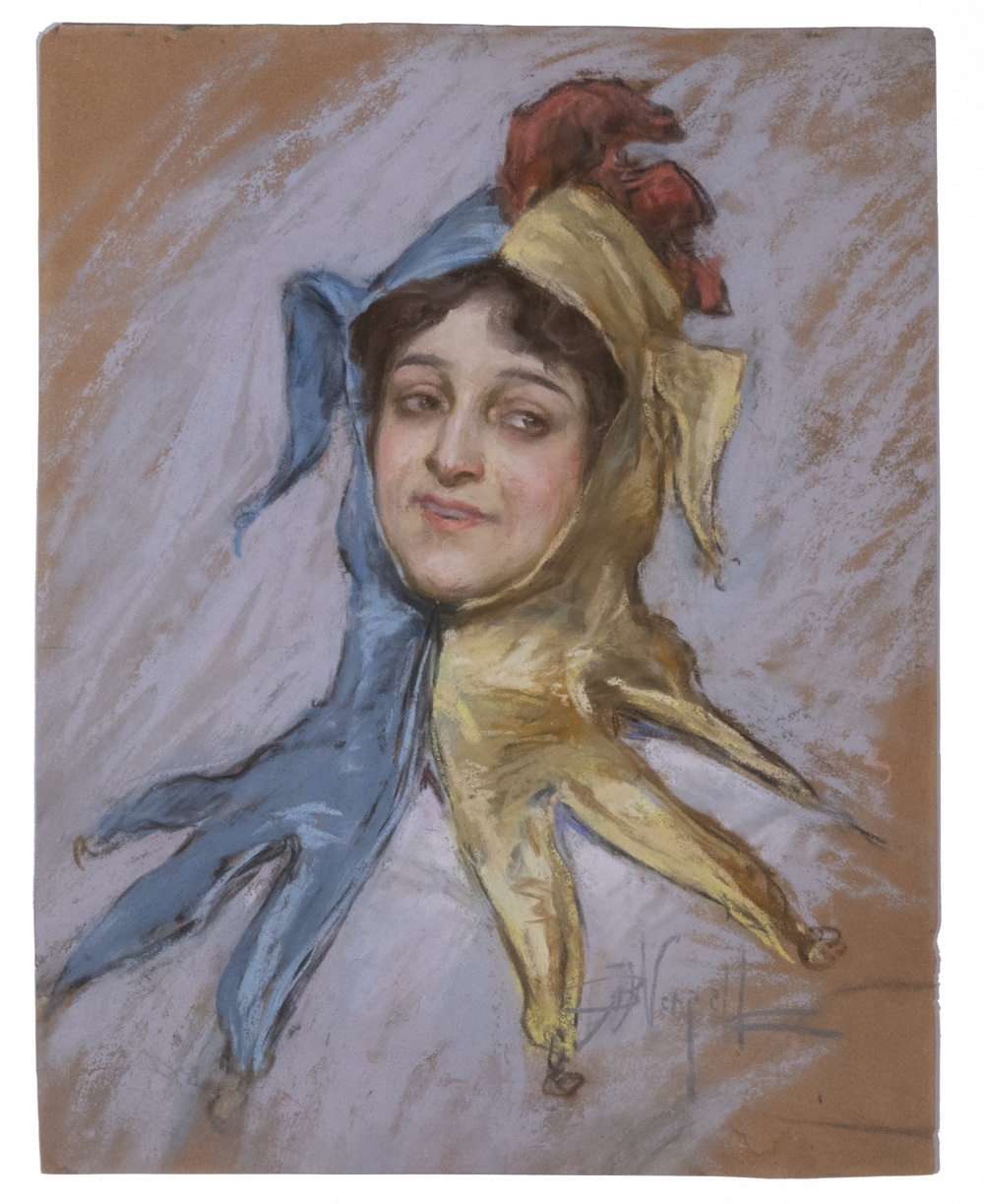 Albert Beck Wenzell | Bust Portrait of a Lady Jester (Circa 1900 ...