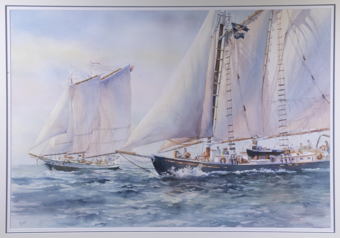 CAROL SHUP SEBOLD | Schooners Bowditch & Grace Bailey (racing off the ...