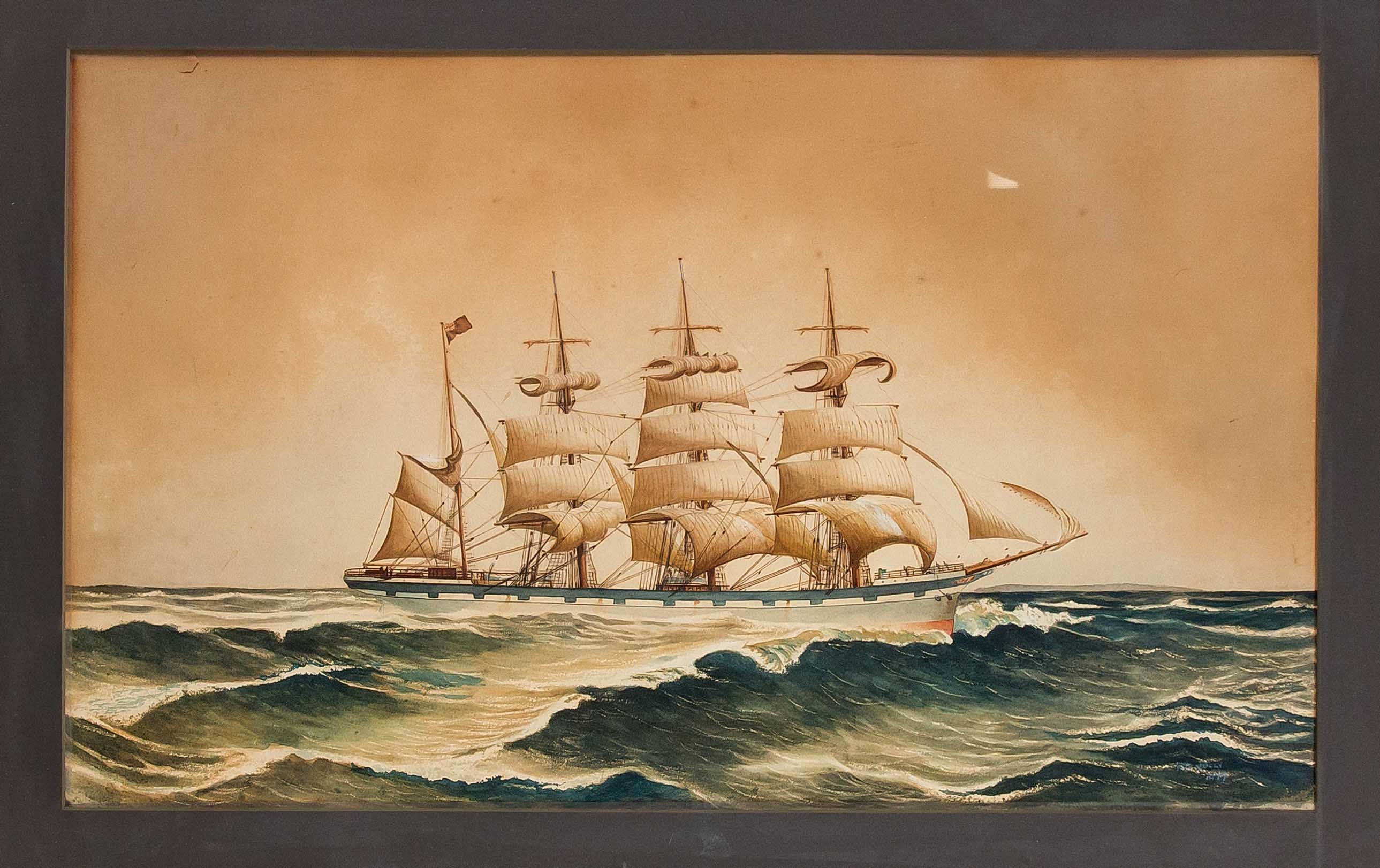 Marine School 20th Century | Captain's portrait, ship's portrait of a ...
