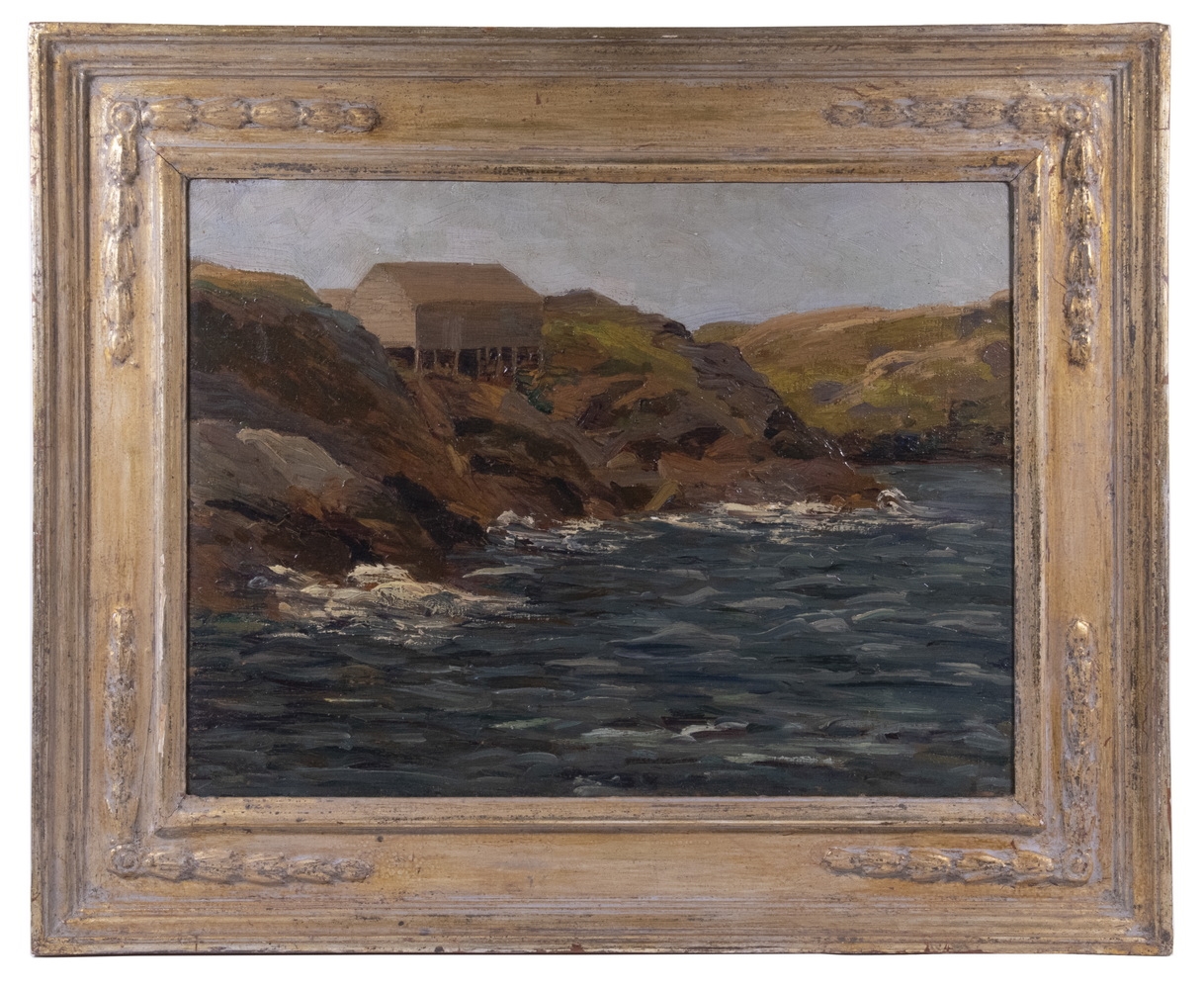 Mary Cable Butler | Monhegan Seascape with Fish Shanty | MutualArt