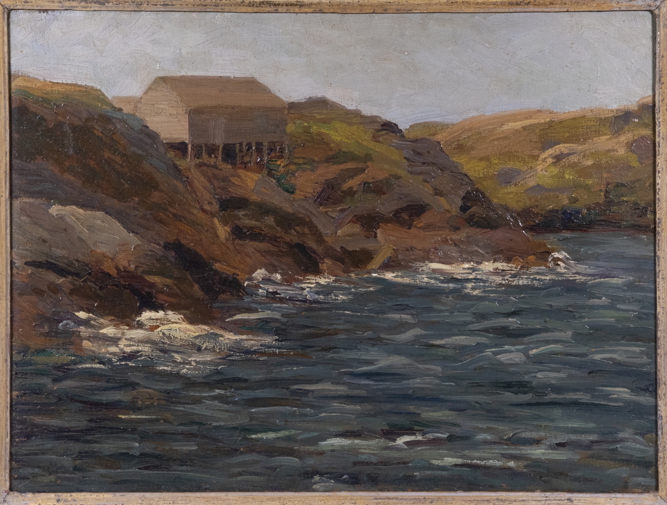 Mary Cable Butler | Monhegan Seascape with Fish Shanty | MutualArt