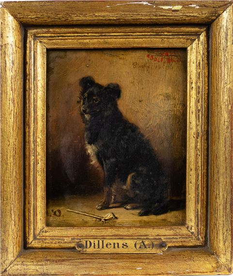Adolf Alexander Dillens | Portrait of a dog (1850) | MutualArt