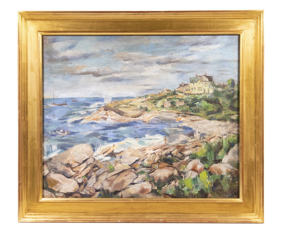 Joseph Floch | Rocky Coast with Summer Cottages | MutualArt