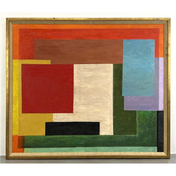 Murray Hantman | Large scale hard edge geometric painting | MutualArt