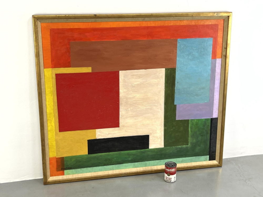 Murray Hantman | Large scale hard edge geometric painting | MutualArt