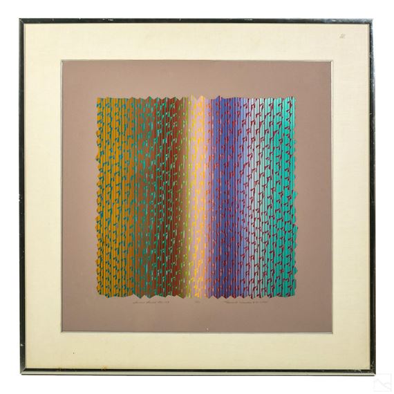 Edward Hansen | An abstract study with bars of color composed of ...