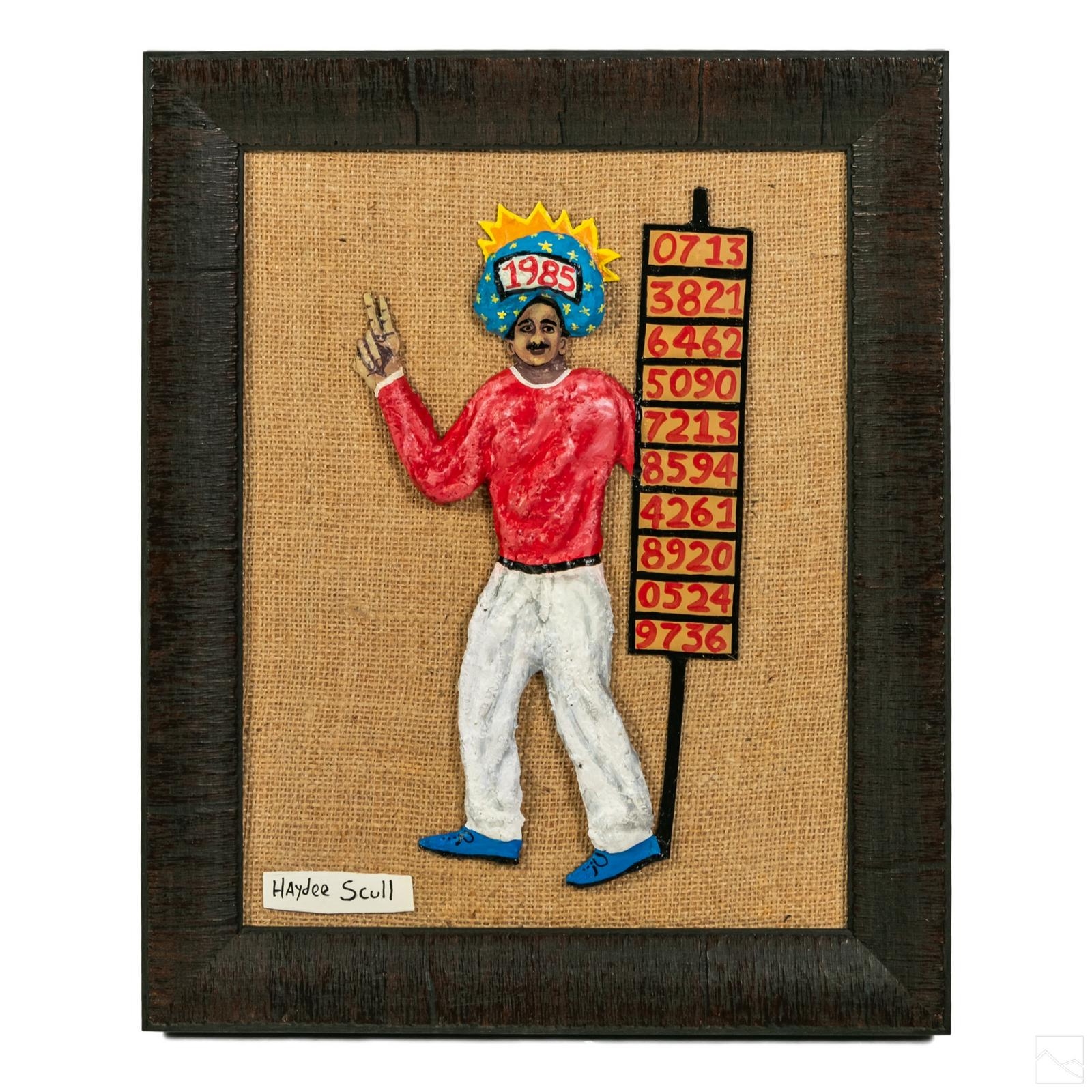 Haydee Scull | Depicts three dimensional, high relief man in a hat that ...