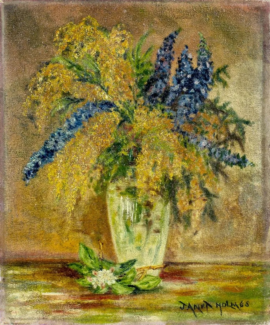Janet Holmes | Still Life with Vase of Flowers (1933) | MutualArt