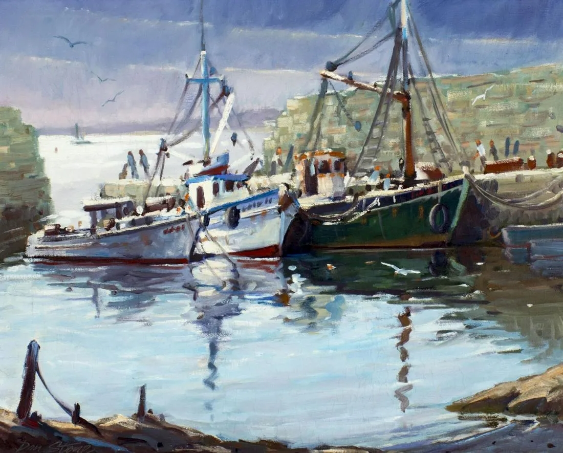 Don Stone | Rockport Harbor Scene | MutualArt