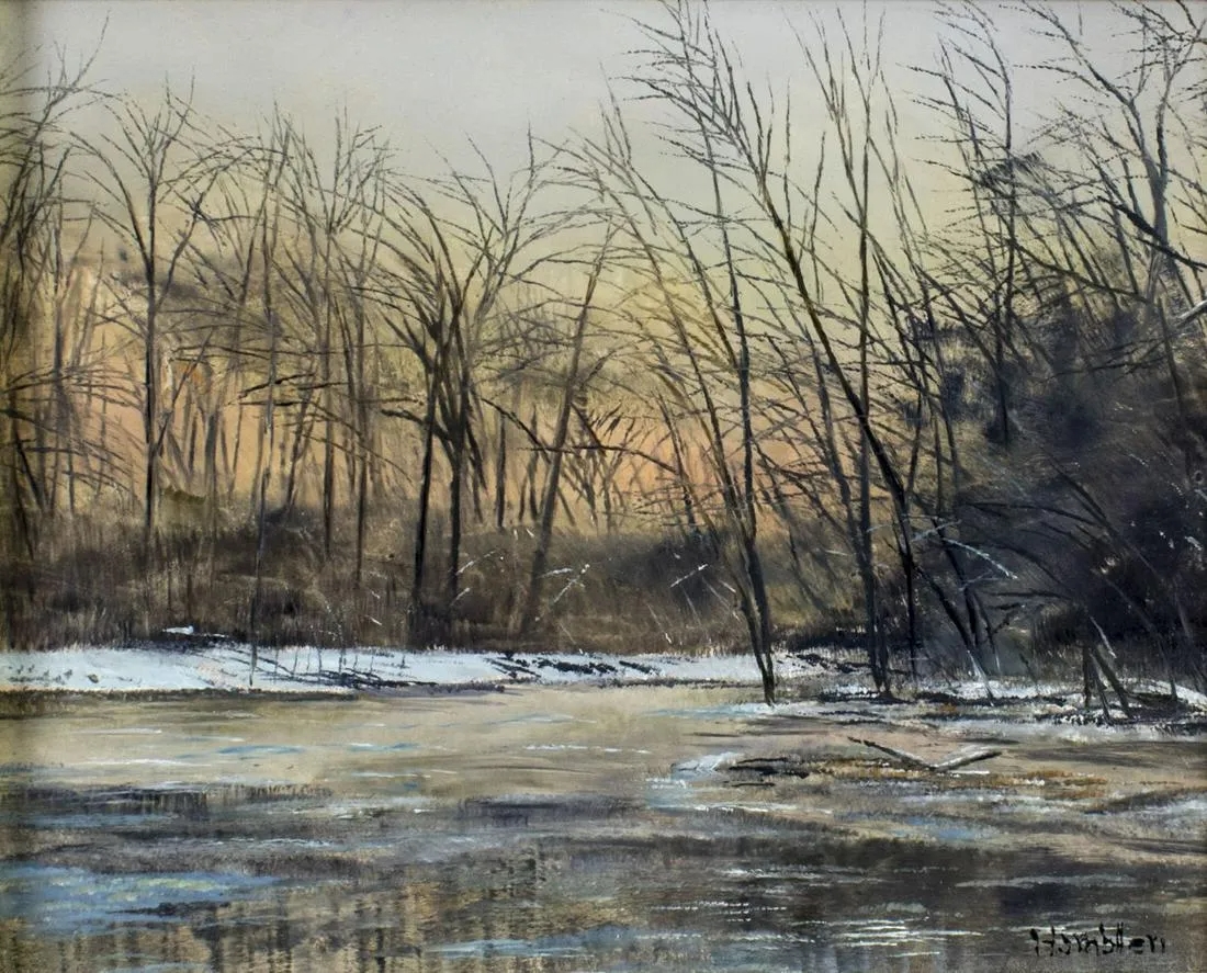 Robert Hamblen | Winter Lake Landscape | MutualArt