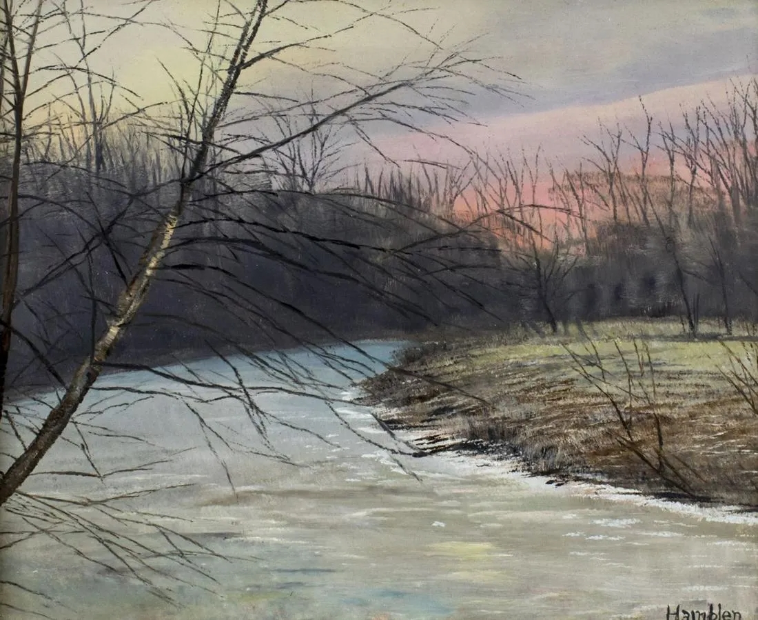 Robert Hamblen | Sunset River Landscape | MutualArt