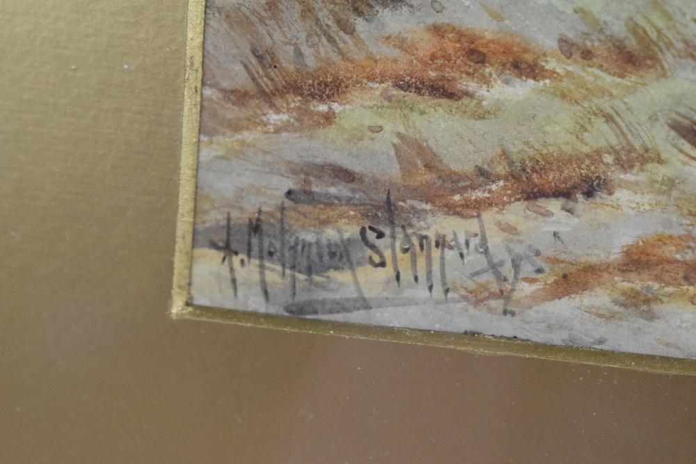 Alexander Molyneux Stannard | Thatched cottage on country lane, with a ...