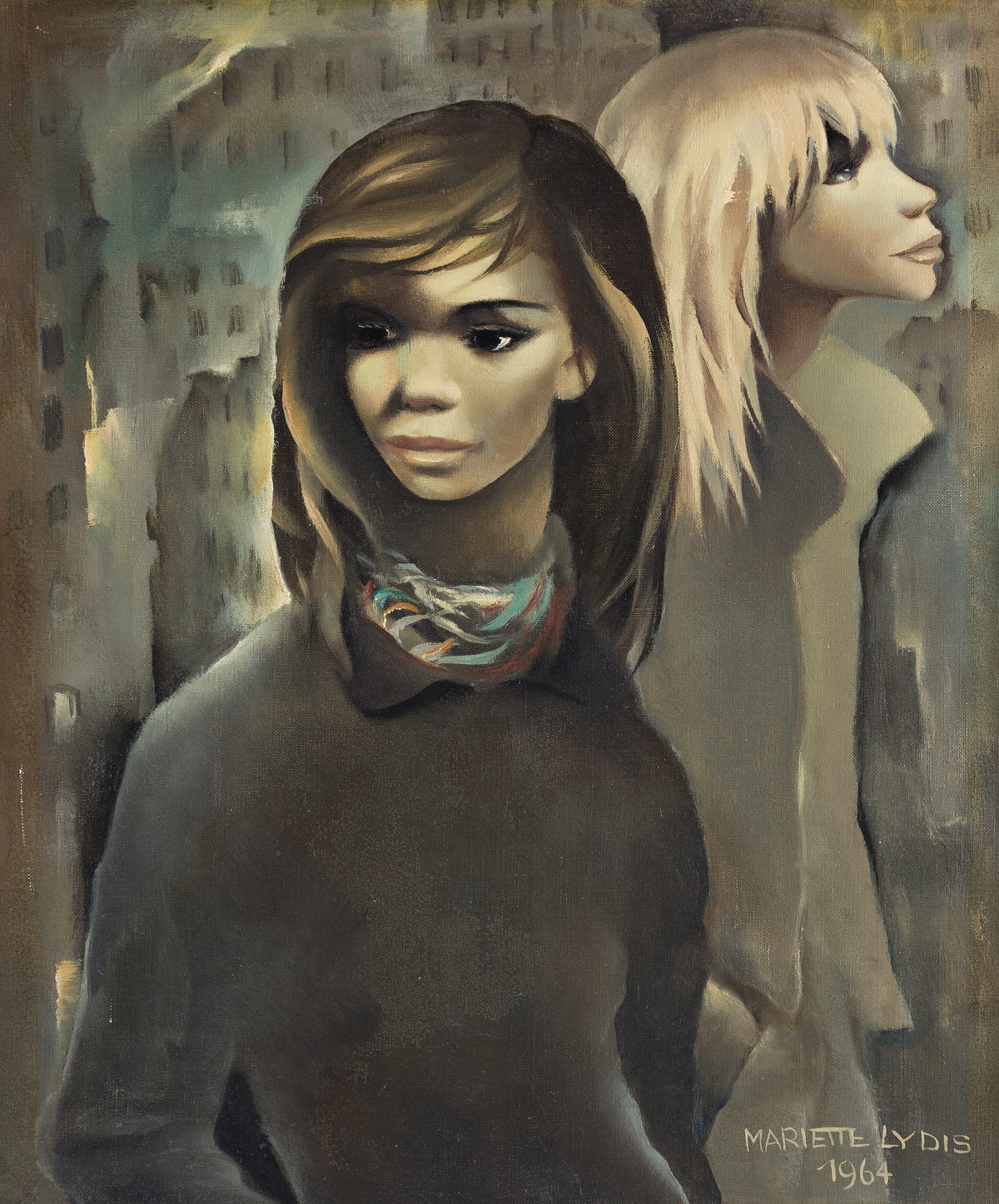 Mariette Lydis | Portrait of Two Women. (1964) | MutualArt