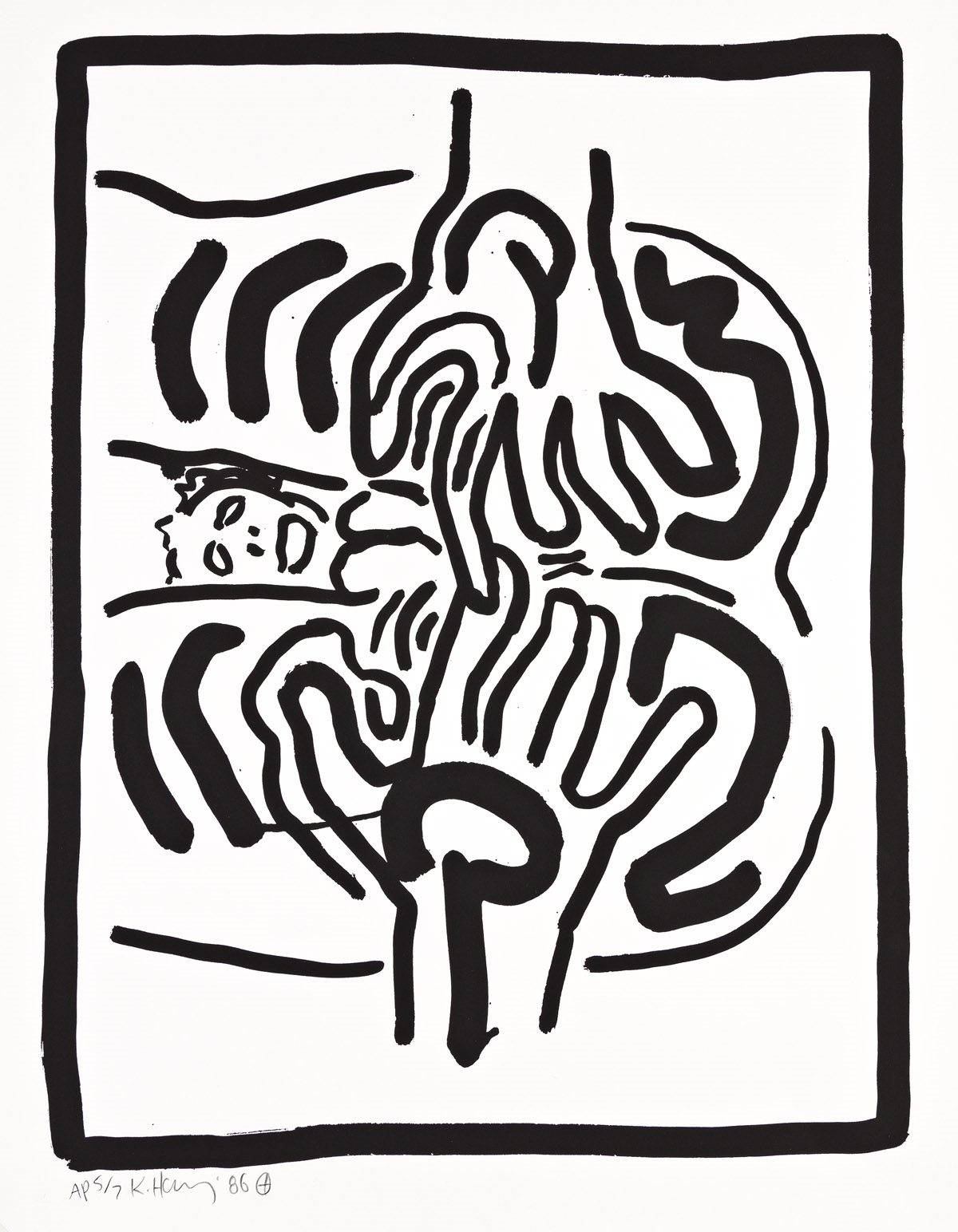 Keith Haring | Bad Boys (1986) | MutualArt