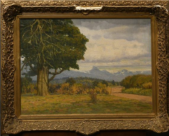 Ceferino Carnacini | Paisaje con montañas (1959) | MutualArt