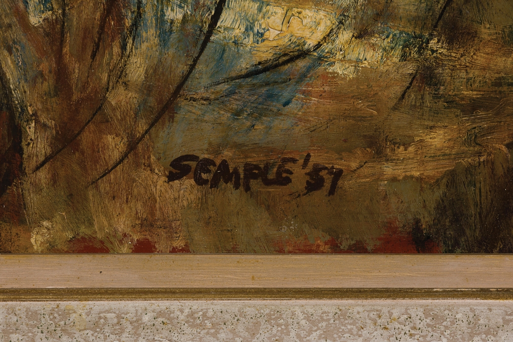 John Semple | Still Life with Violin and Pitcher (1954) | MutualArt