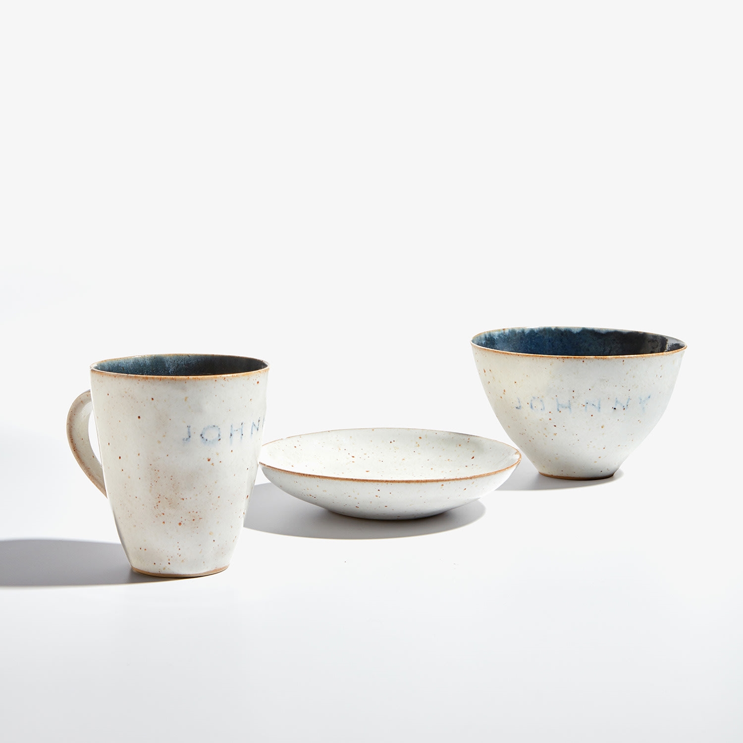 Lucie Rie | Johnny bowl and Johnny cup and saucer | MutualArt