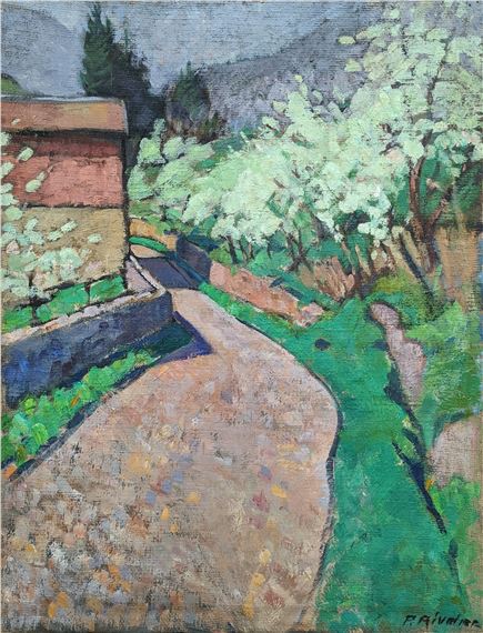 Paul Rivoire | Chemin et arbres en fleur au printemps | MutualArt