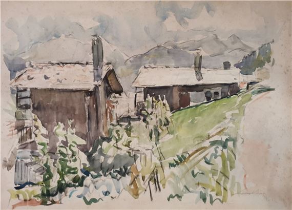 Paul Rivoire | Les deux chalets en montagne | MutualArt