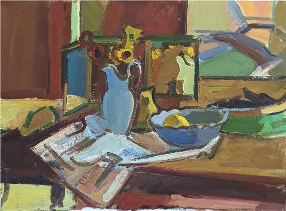 Paul Rivoire | Nature morte au miroir et broc | MutualArt