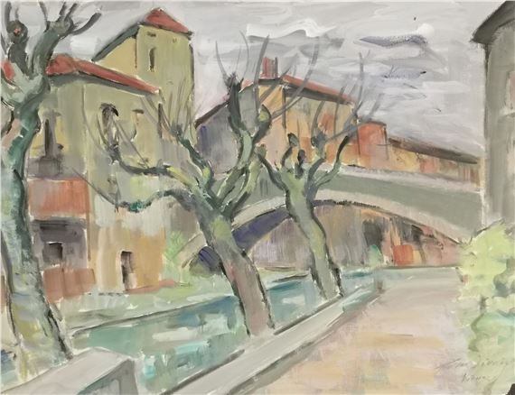 Paul Rivoire | Vienne (Isère), vue d'un pont dans la ville | MutualArt