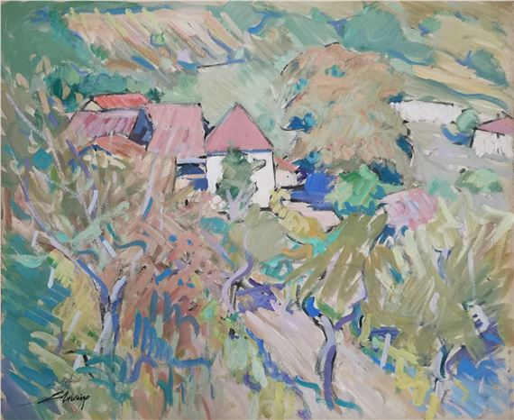 Paul Rivoire | Vue d'un hameau dans les environs de Grenoble | MutualArt