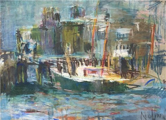 Ray Nolin | Boat at Wharf (2006) | MutualArt