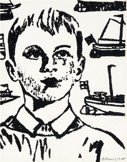 David Bromley | Boy and Ships | MutualArt
