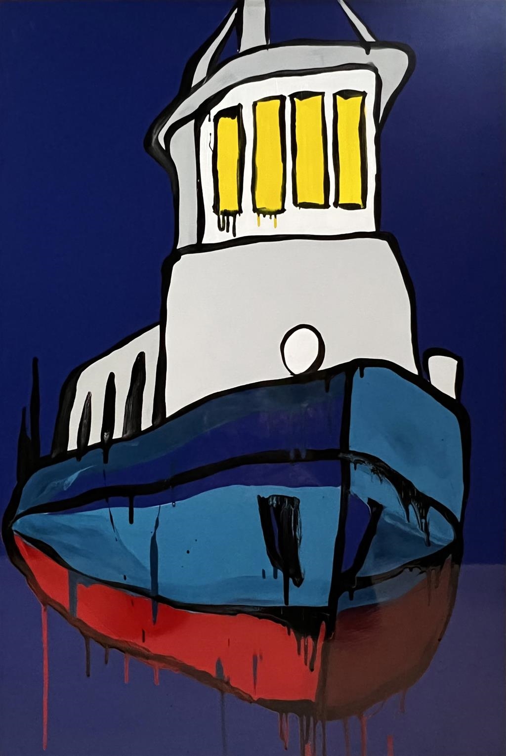 Jasper Knight | Blue and Red Steel Hull | MutualArt