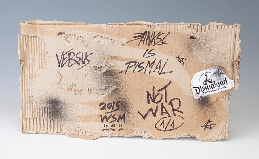 Banksy | Protester and Mona Lisa with bazooka (2015) | MutualArt