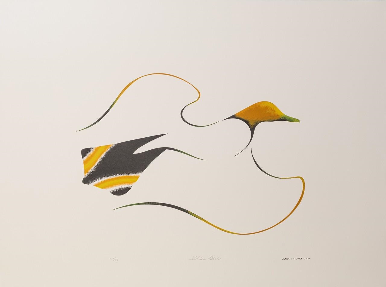 Benjamin Chee Chee | Golden Bird | MutualArt