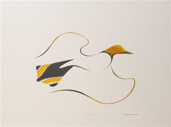 Benjamin Chee Chee | Golden Bird | MutualArt