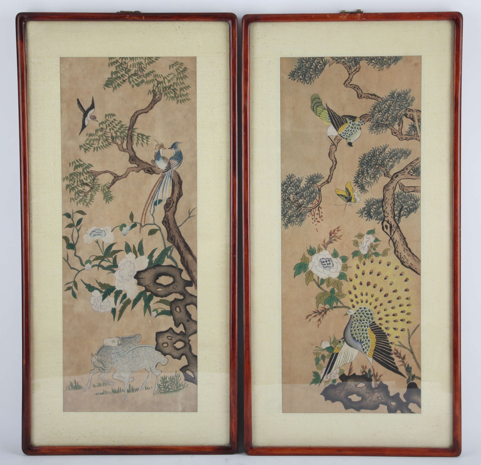 Korean School, 20th Century | A pair of Korean Minhwa Paintings | MutualArt