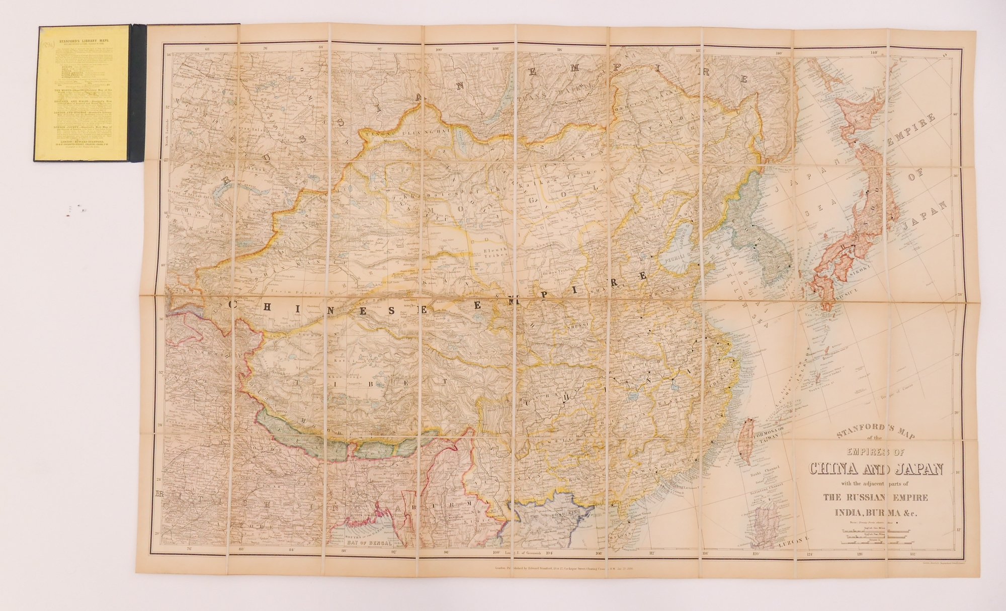Edward Stanford | 3pc Stanford Folding Maps & Index. 1896-1928 (1896 ...