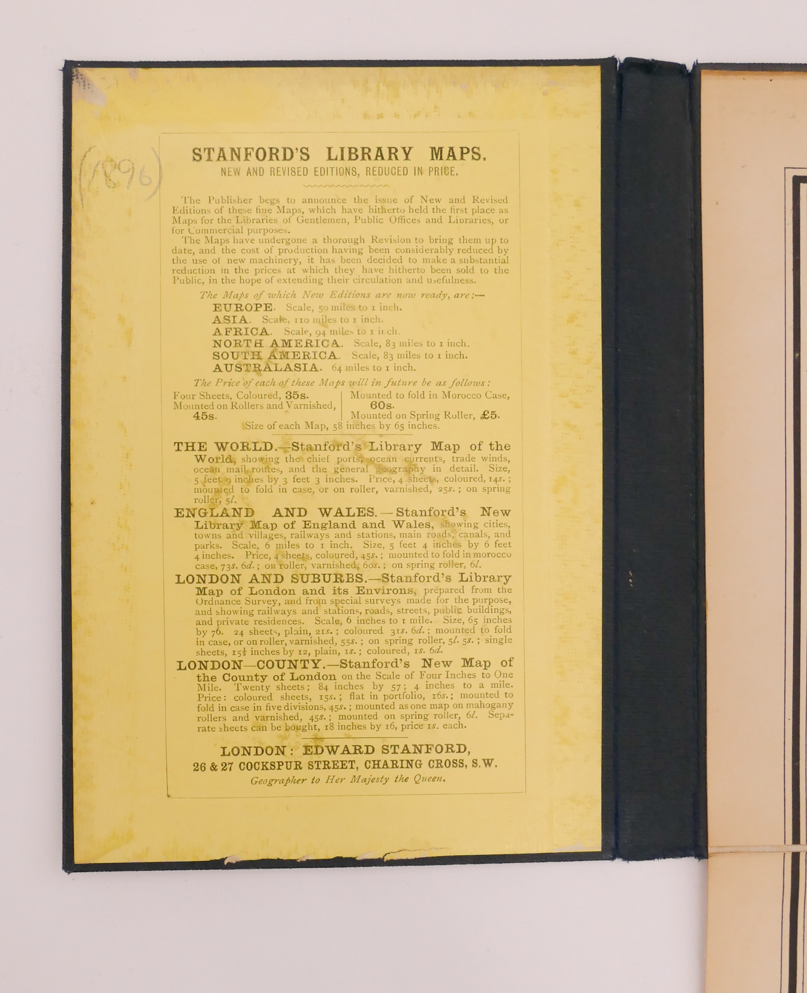 Edward Stanford | 3pc Stanford Folding Maps & Index. 1896-1928 (1896 ...