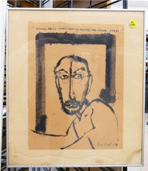 Charles Krafft | Charles Krafft 'Broke Artist' Ink on Paper Framed ...