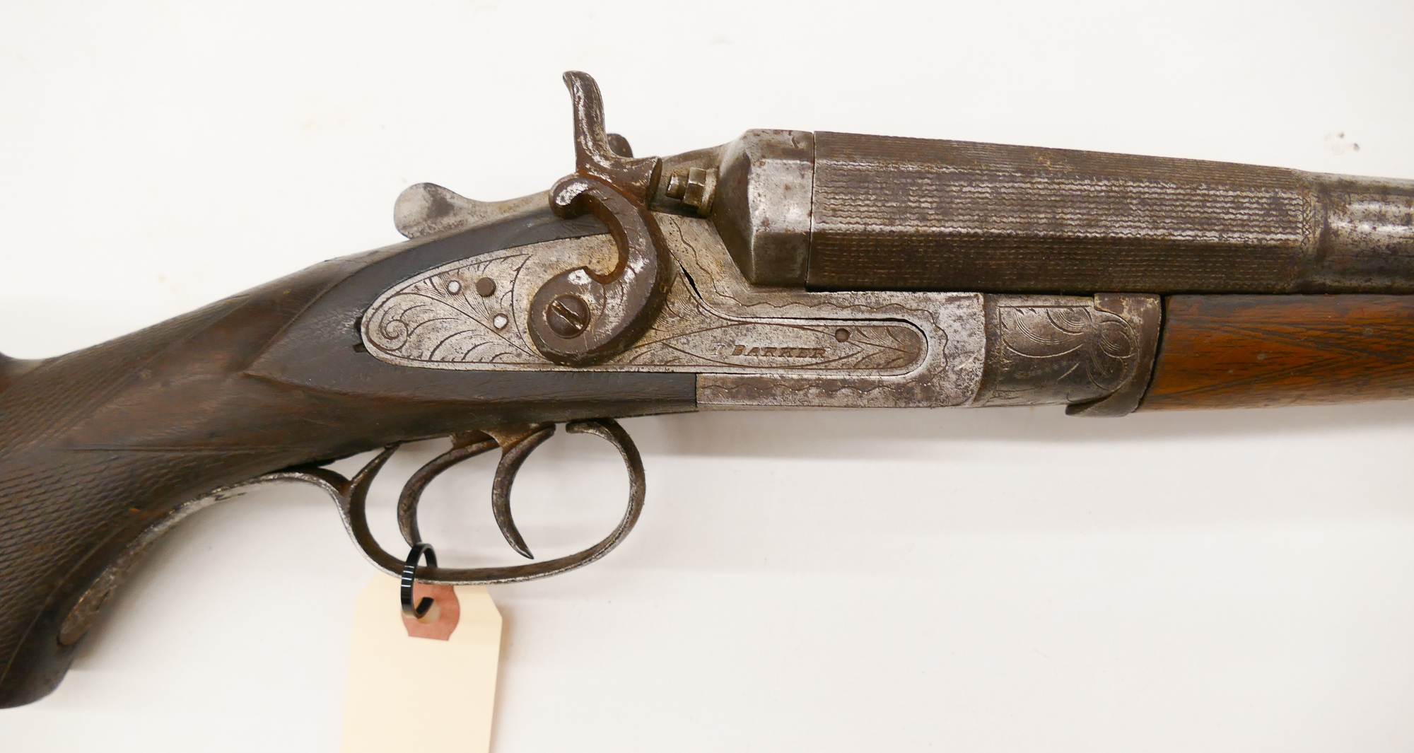 T. Barker | T. Barker Double Barrel Shotgun. Barrel measures 48 ...