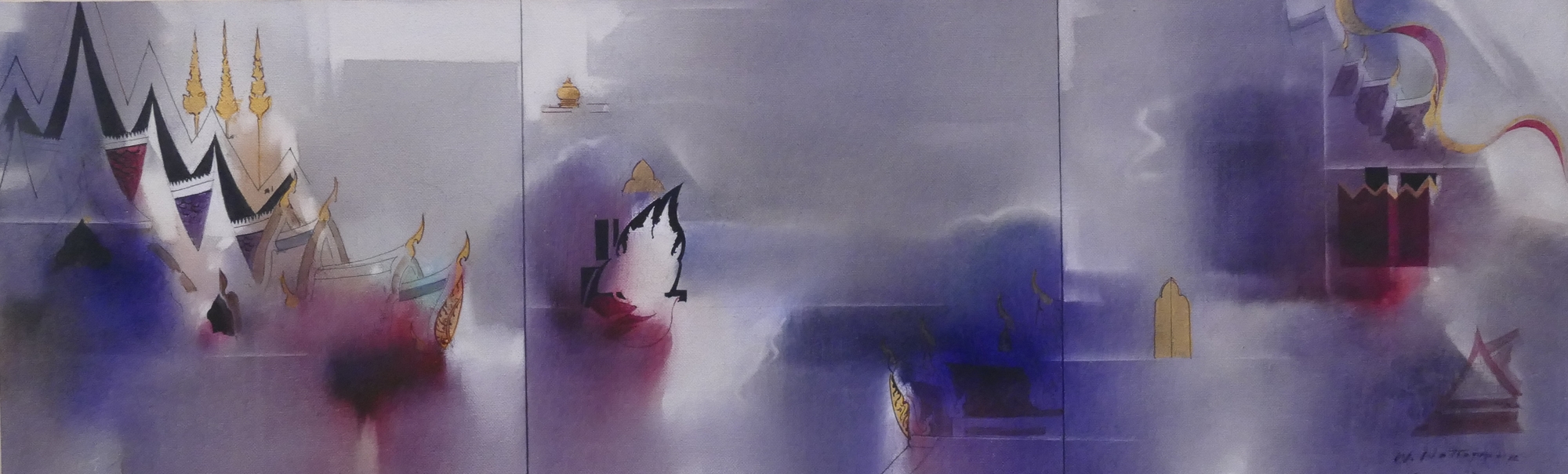 Wattana Wattanapun | 2pc Wattana Wattanapun Modern Thai Panoramic ...