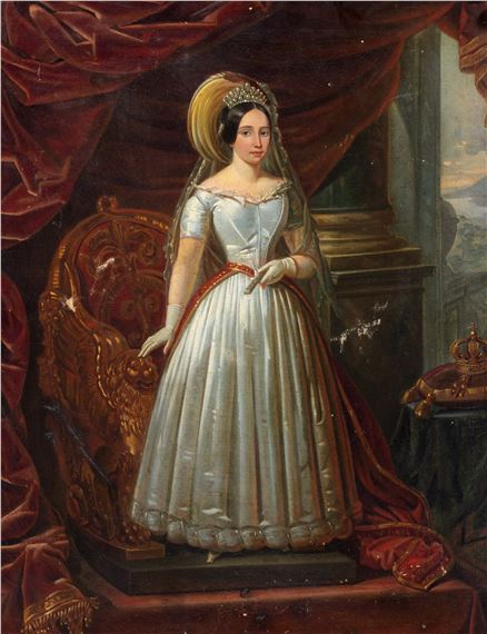 Neapolitan School, 19th Century | Portrait of Maria Cristina of Savoy ...