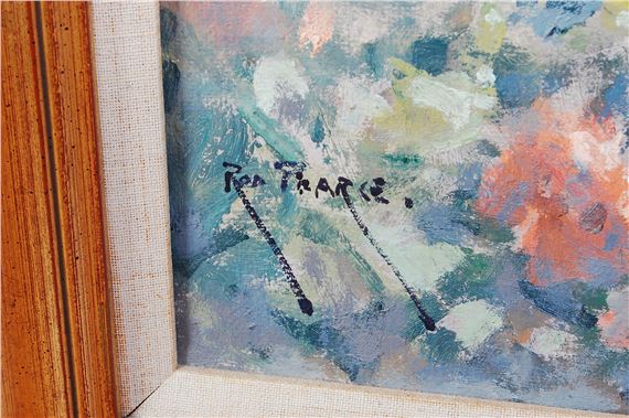 Rod Pearce | - Figures on a garden path in the summer | MutualArt